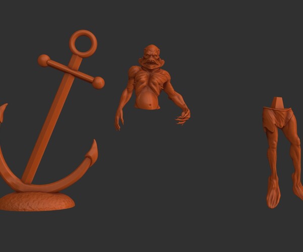 ArtStation - Merman figurine 3D print model | Resources