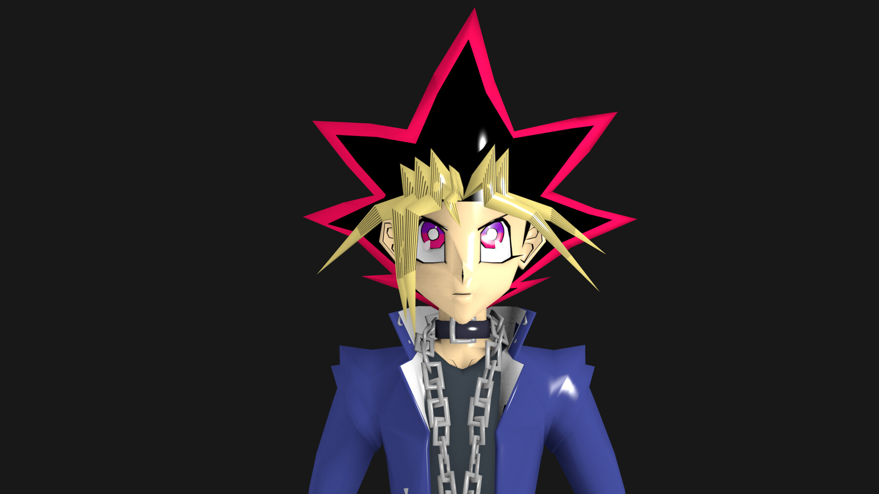 Artstation Yugi Muto Yugioh Anime Lowpoly Model Game Assets