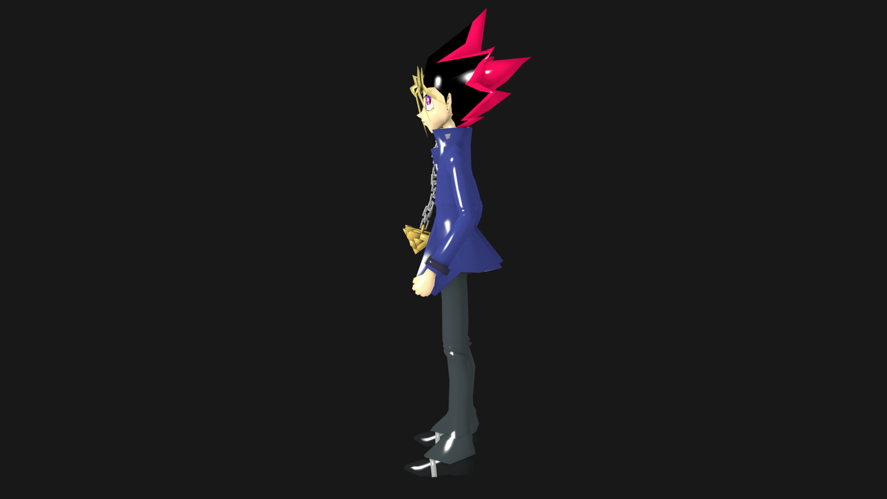 Artstation Yugi Muto Yugioh Anime Lowpoly Model Game Assets