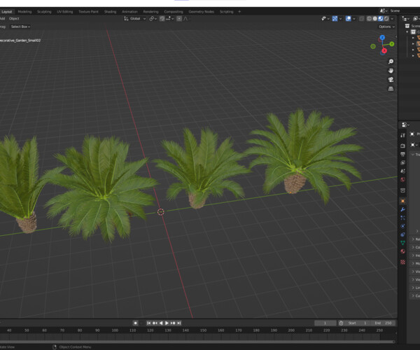 ArtStation - Phoenix Canariensis Decorative Garden Small 4Tree | Resources