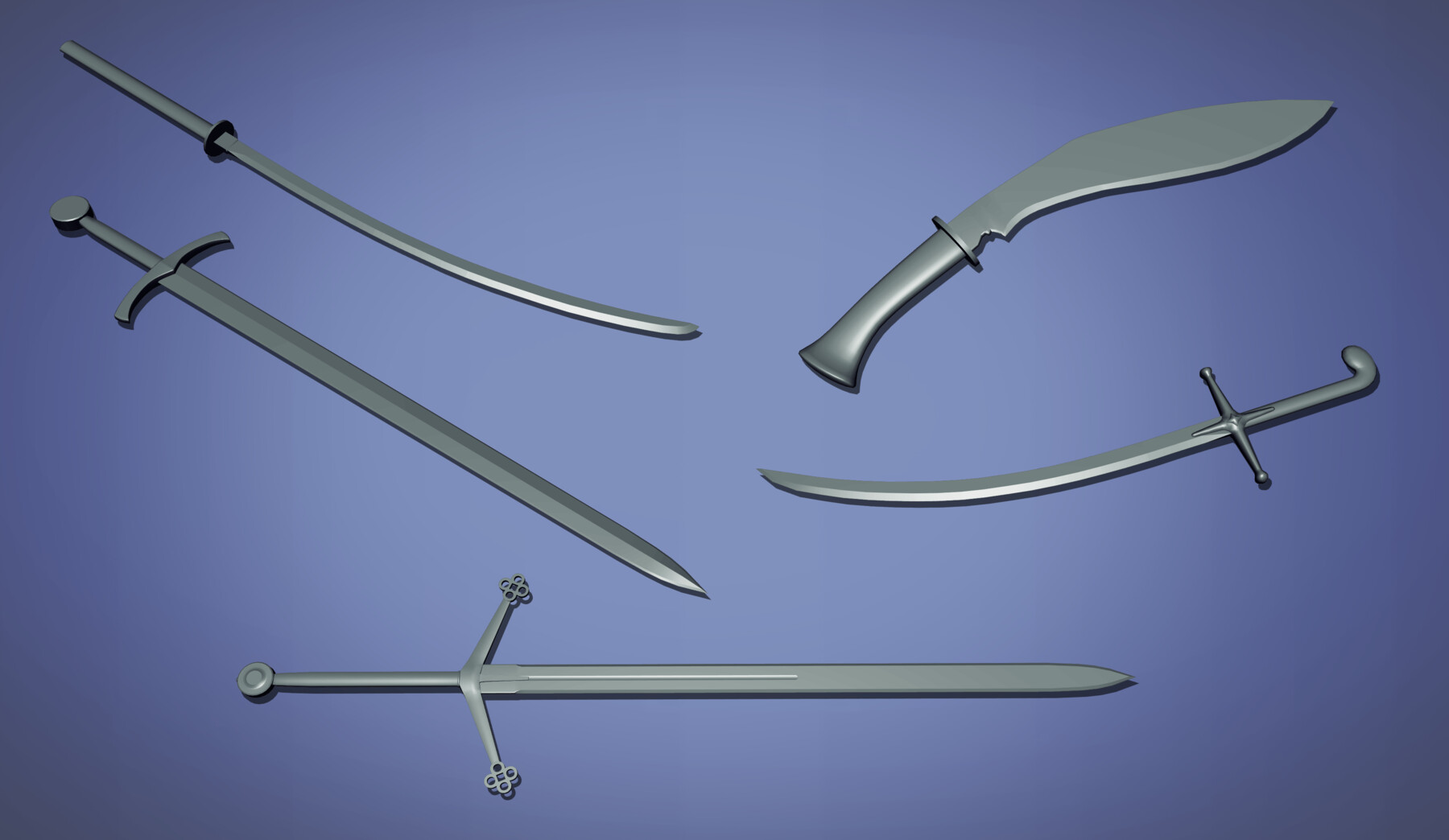 ArtStation - Mix and Match Sword Kit Bash Set | Resources