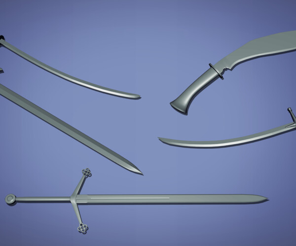 ArtStation - Mix and Match Sword Kit Bash Set | Resources
