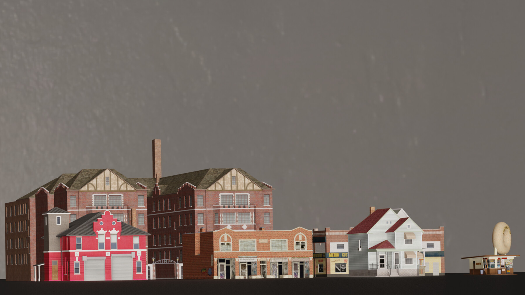 ArtStation - 10 IN 1 BUILDINGS GAME READY LOW POLY | Game Assets