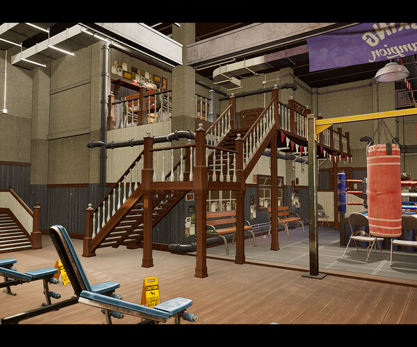 ArtStation - Stylized Boxing Club | Game Assets
