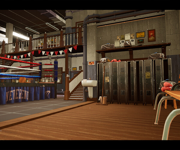 ArtStation - Stylized Boxing Club | Game Assets