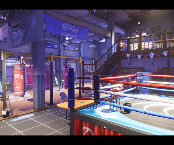 ArtStation - Stylized Boxing Club | Game Assets