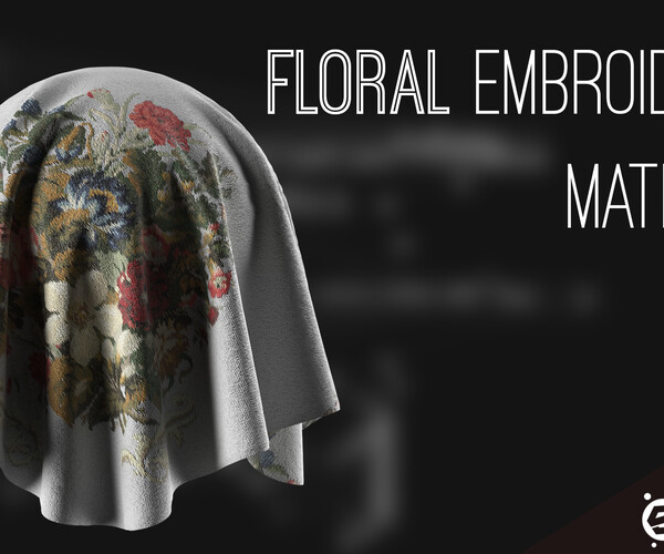 ArtStation - Floral Embroidery Fabric | Game Assets
