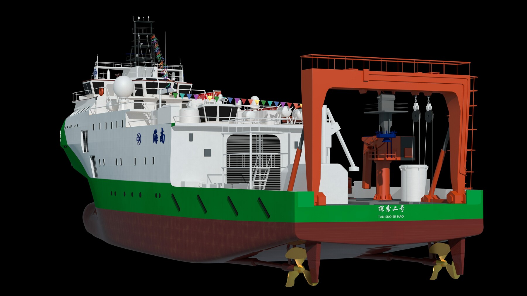 ArtStation - China Discovery II scientific research ship 3D model | Artworks