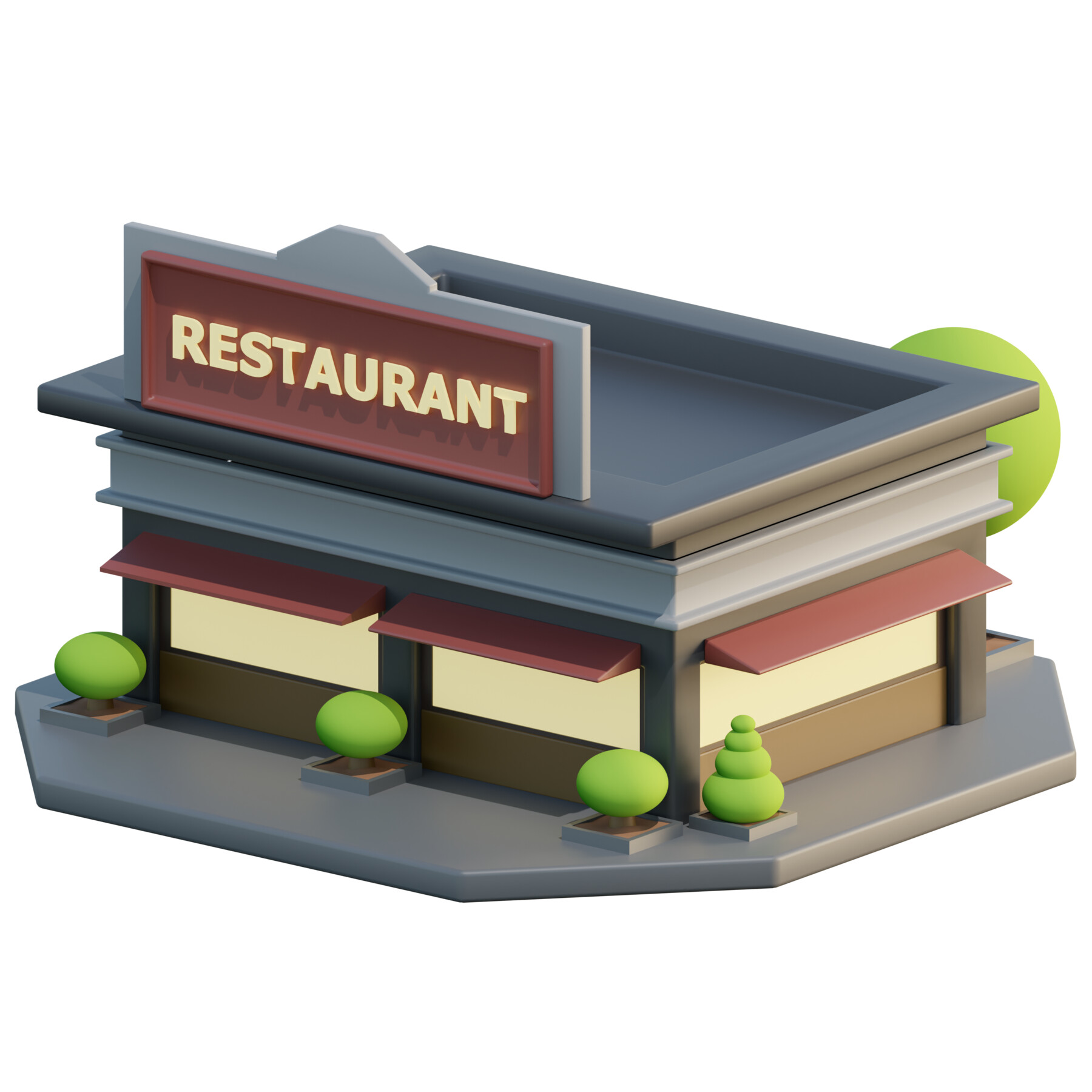 ArtStation - Buildings 3D Illustration | Game Assets