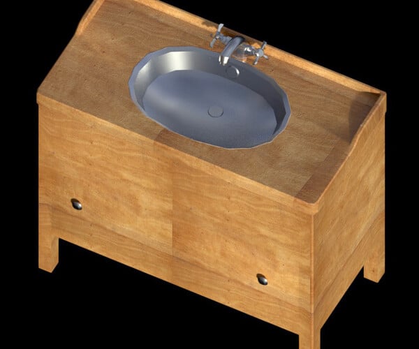 ArtStation - Cabinet Sink - PBR - Textured | Game Assets