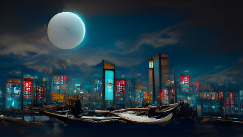 ArtStation - Cyberpunk River Front | Artworks