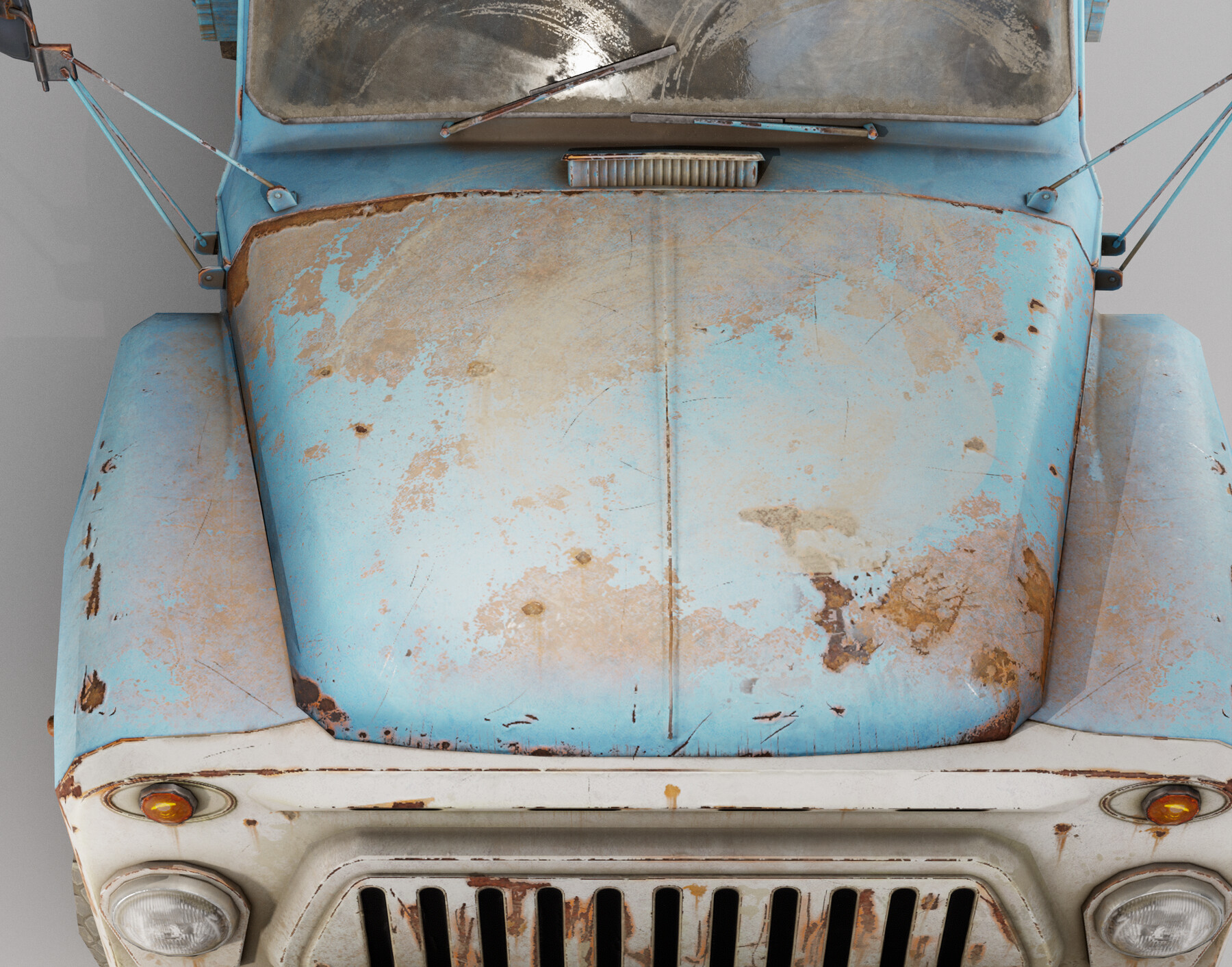 ArtStation - Post apocalypse trailer truck gaz 52 iv7 | Game Assets