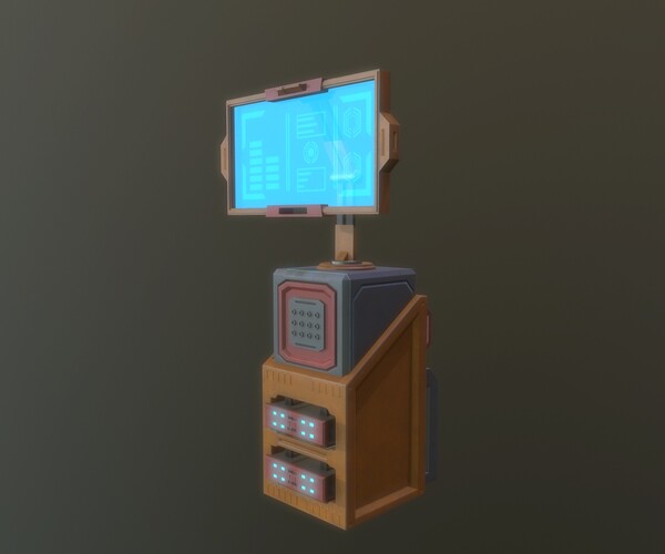 ArtStation - Scifi computer console | Game Assets