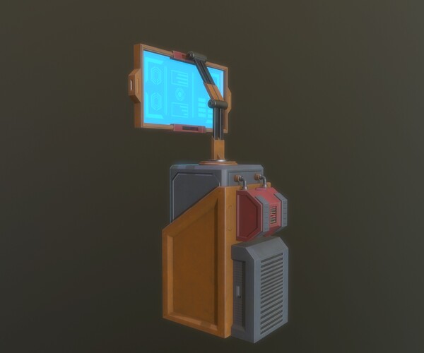 ArtStation - Scifi computer console | Game Assets