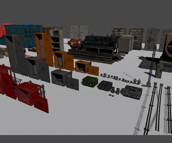 ArtStation - Industrial Underground Props Pack | Game Assets