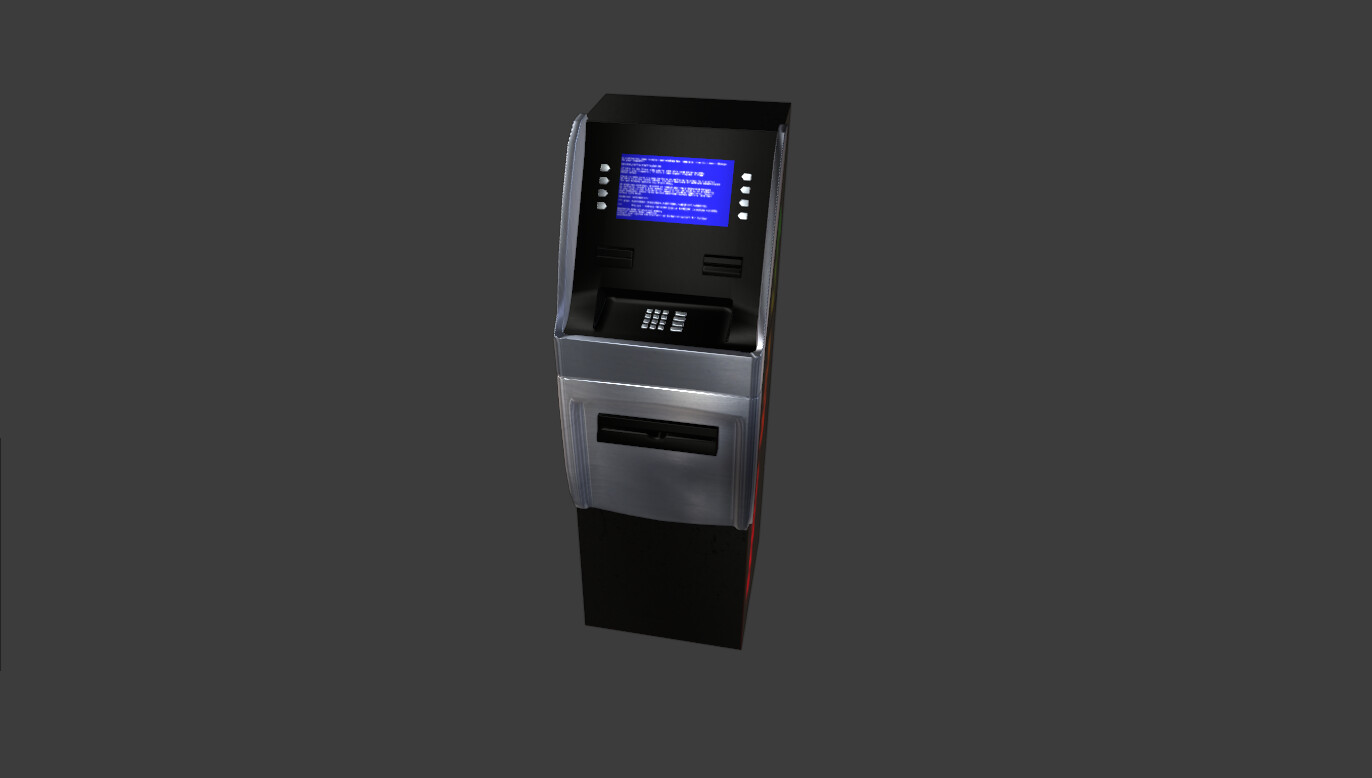ArtStation - ATM MACHINE GAME READY LOW POLY | Game Assets