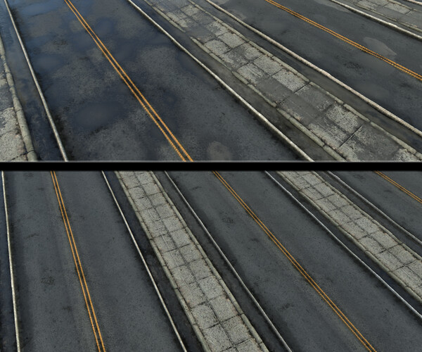 ArtStation - Road Materials Vol. 1 | Game Assets
