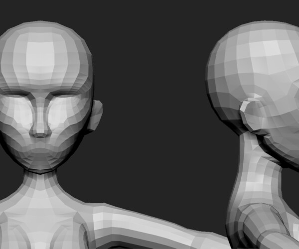 ArtStation - Cartoon female base mesh | Resources