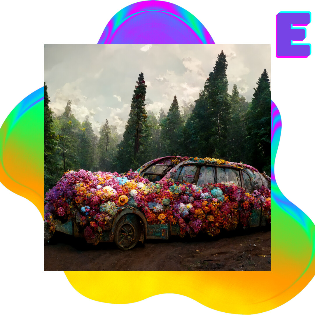 ArtStation - Letter E - Personalized Flower Car | Artworks