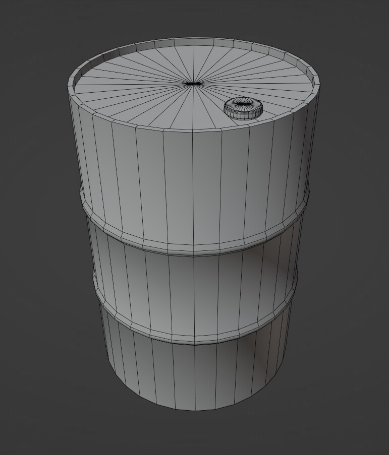 ArtStation - Oil barrel low poly model | Resources