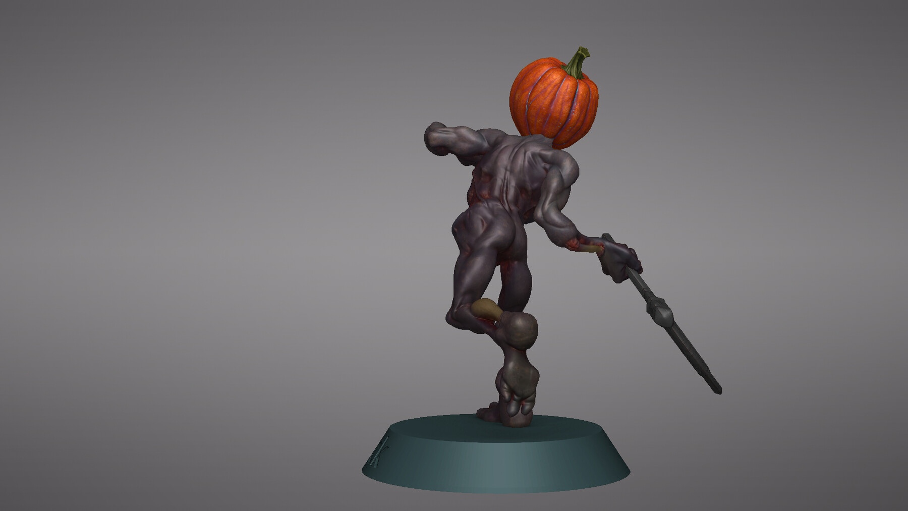 ArtStation - Humanoid Pumpkin Undead Pose 06 3D print model | Resources