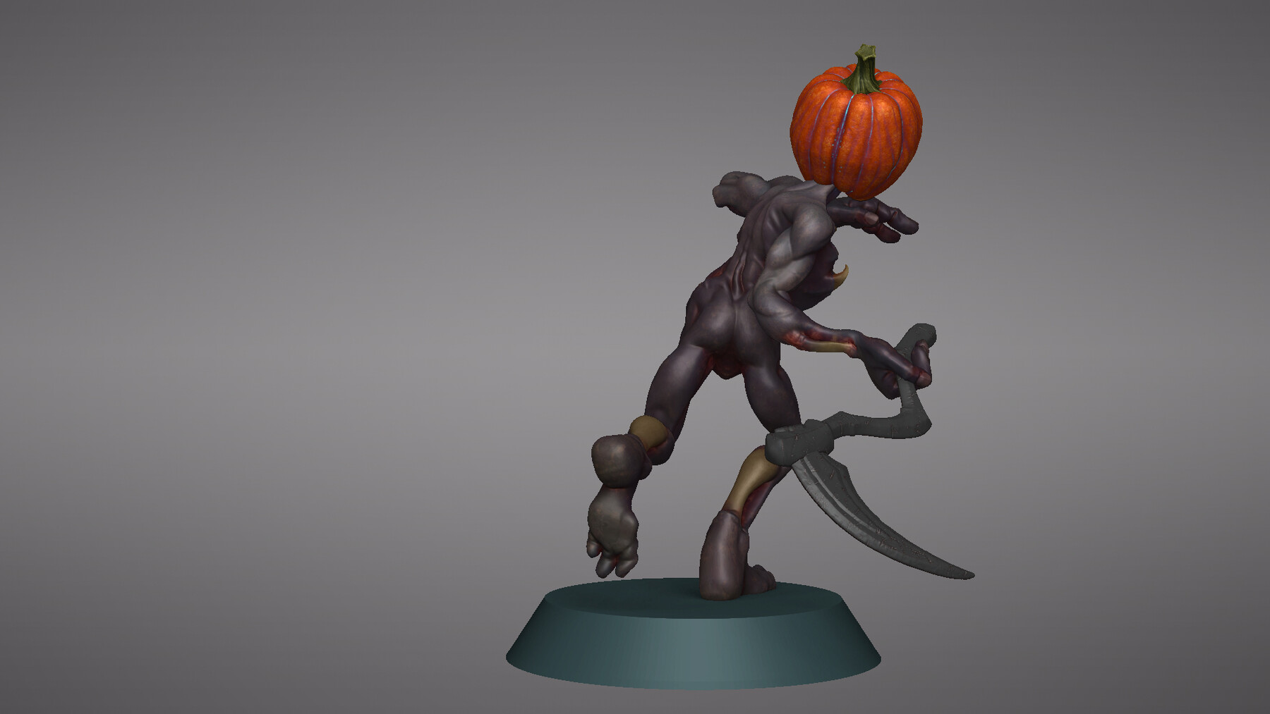 ArtStation - Humanoid Pumpkin Undead Pose 06 3D print model | Resources