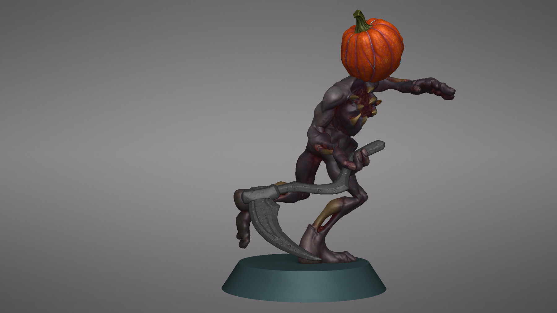 ArtStation - Humanoid Pumpkin Undead Pose 06 3D print model | Resources