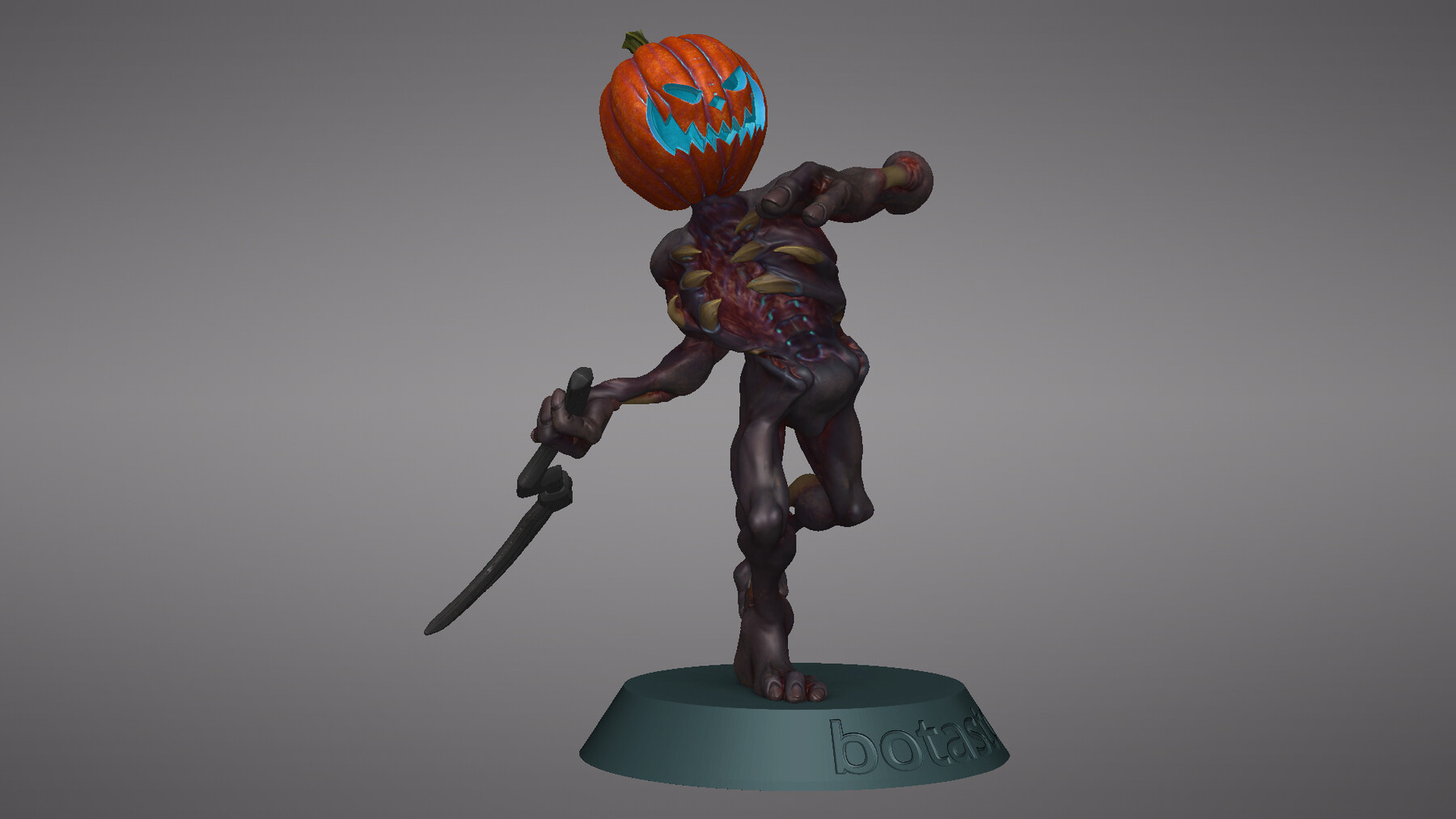 ArtStation - Humanoid Pumpkin Undead Pose 06 3D print model | Resources