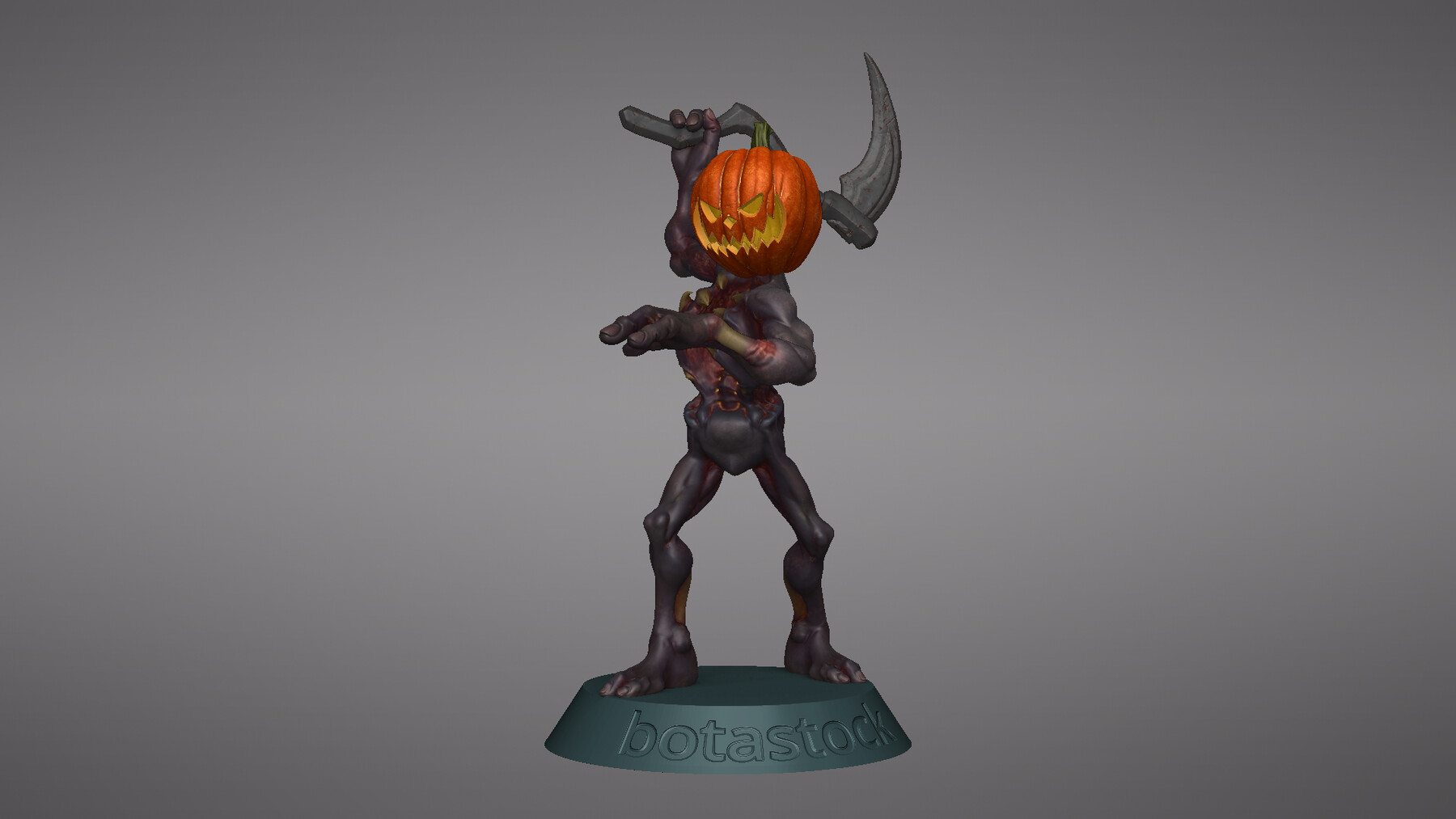 ArtStation - Humanoid Pumpkin Undead Pose 07 3D print model | Resources