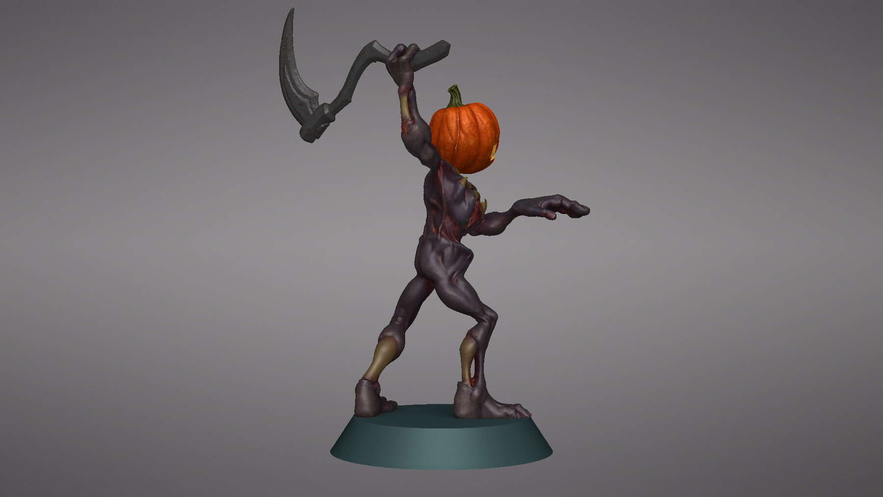 ArtStation - Humanoid Pumpkin Undead Pose 07 3D print model | Resources