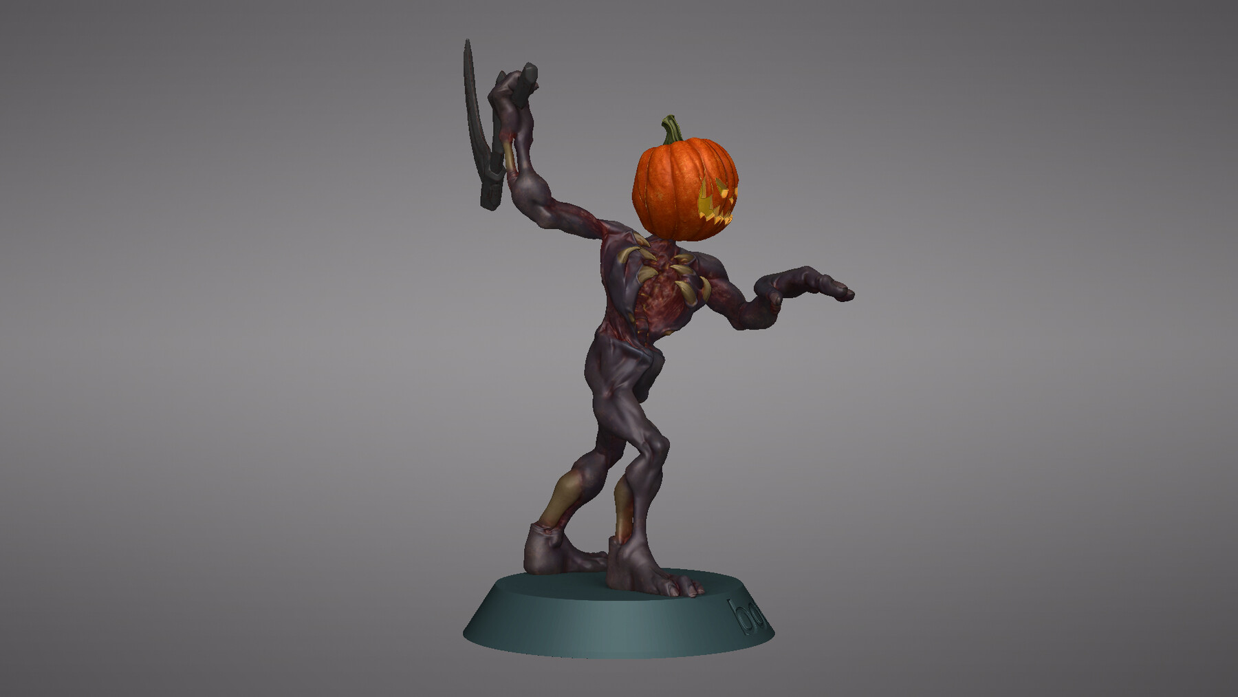 ArtStation - Humanoid Pumpkin Undead Pose 07 3D print model | Resources