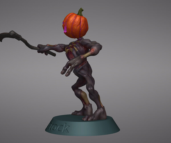 ArtStation - Humanoid Pumpkin Undead Pose 08 3D print model | Resources