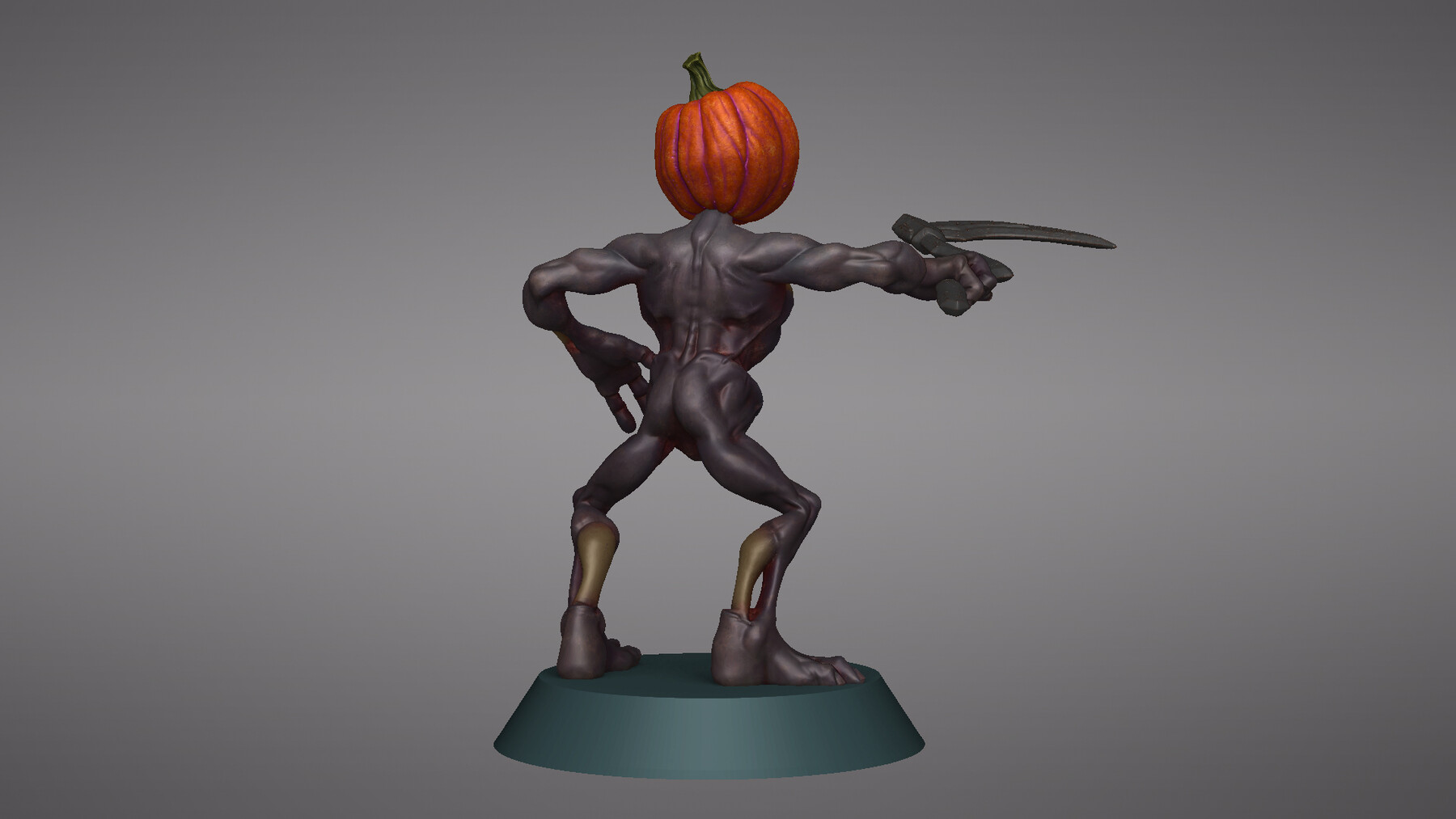ArtStation - Humanoid Pumpkin Undead Pose 08 3D print model | Resources