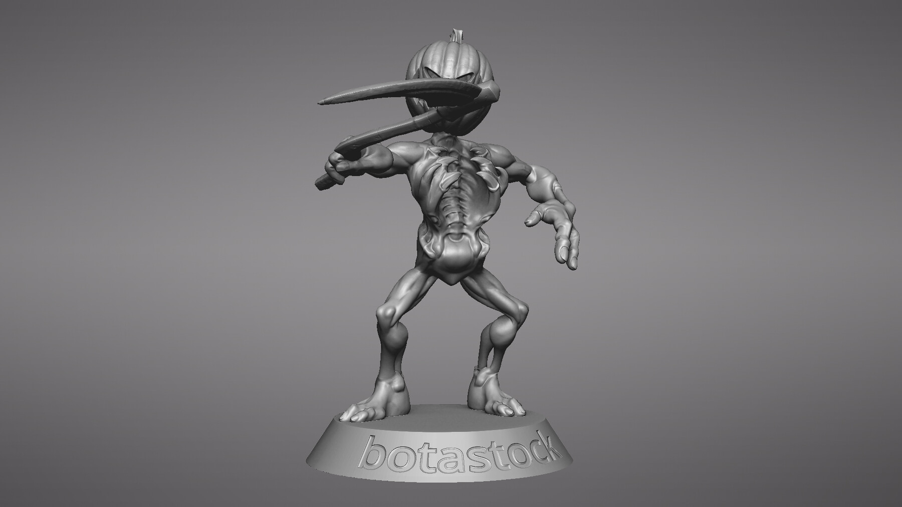 ArtStation - Humanoid Pumpkin Undead Pose 08 3D print model | Resources