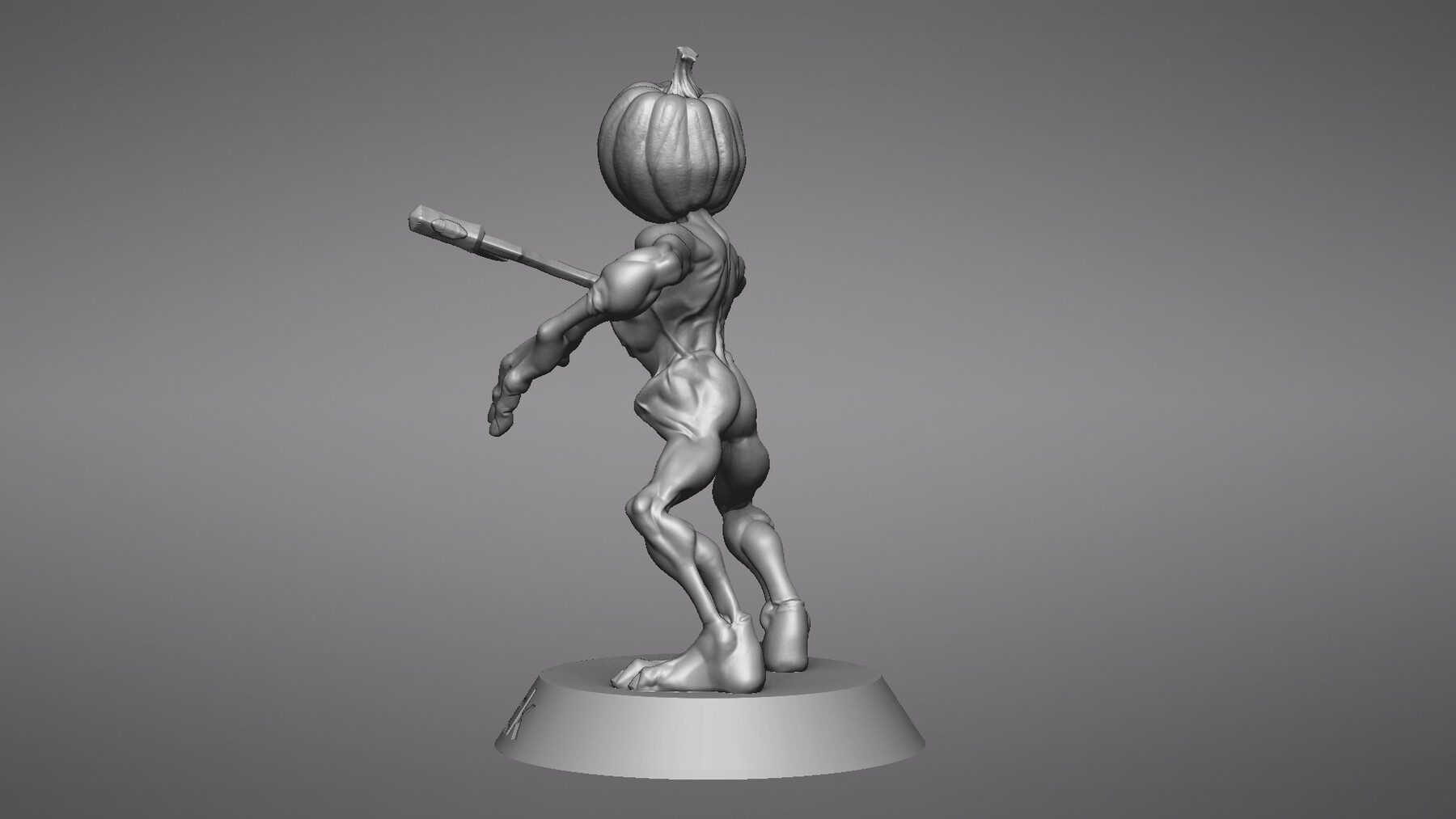 ArtStation - Humanoid Pumpkin Undead Pose 08 3D print model | Resources