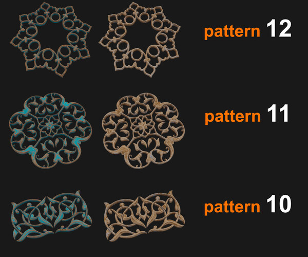ArtStation - 15 Persian pattern 3D models | Resources