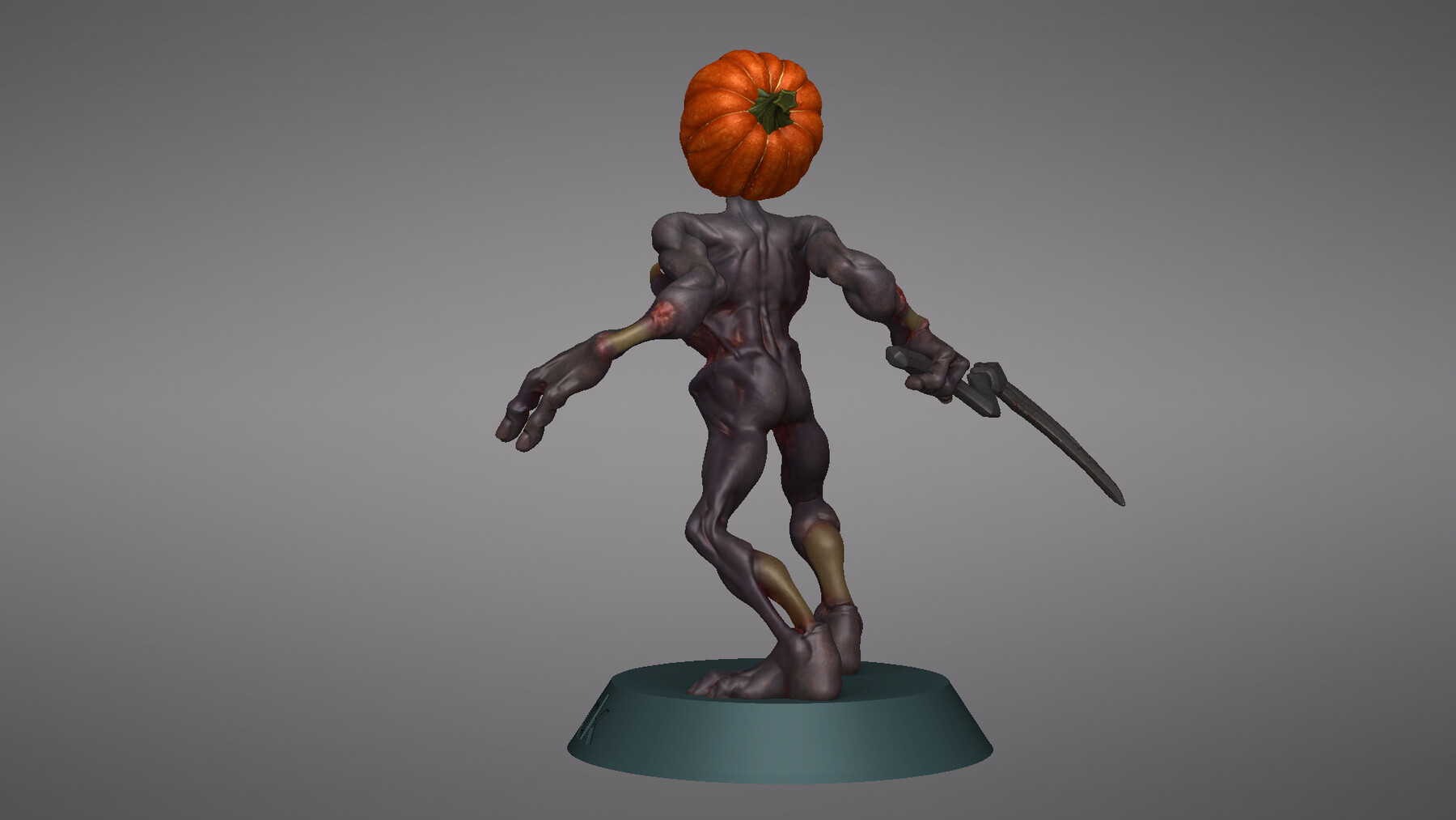 ArtStation - Humanoid Pumpkin Undead Pose 10 3D print model | Resources