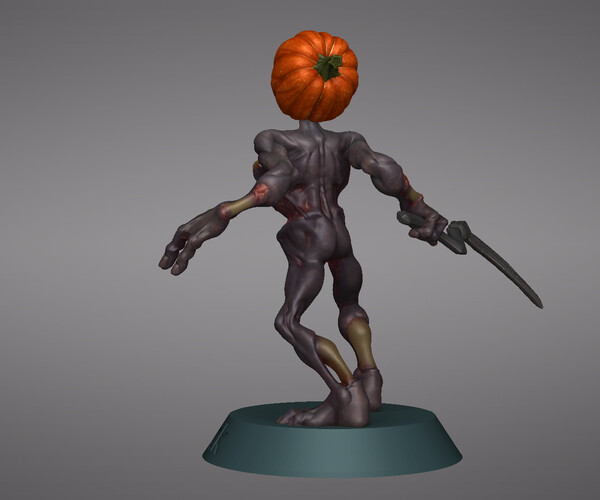 ArtStation - Humanoid Pumpkin Undead Pose 10 3D print model | Resources
