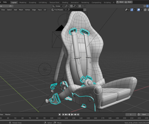 ArtStation - Sport seat bride | Resources