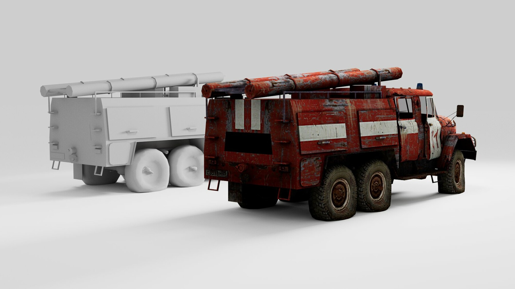 ArtStation - ZIL-131 Firetruck | Resources