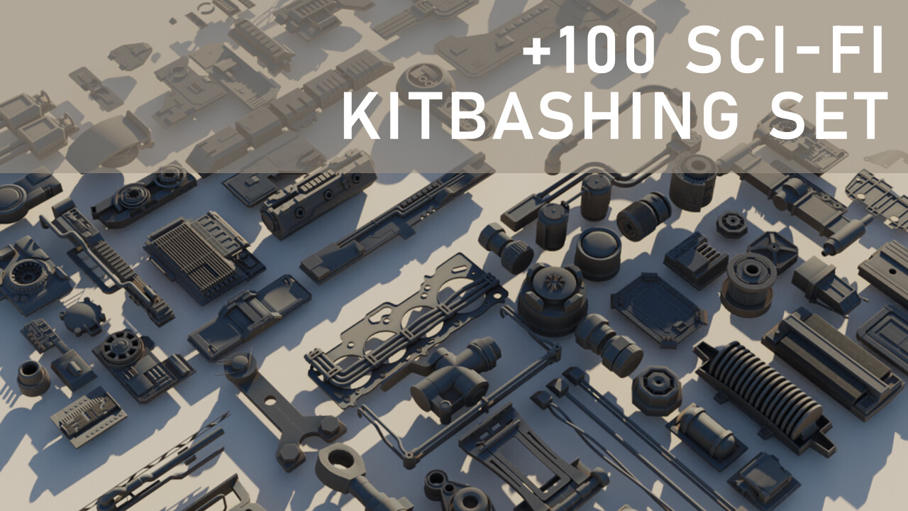 ArtStation - Scifi Kitbashing Set 3 | Resources