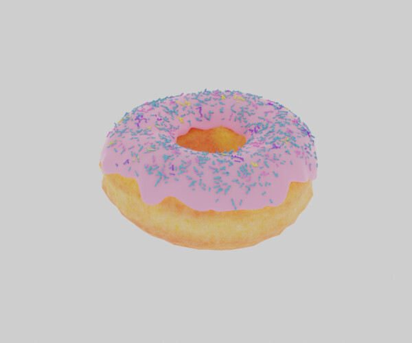 ArtStation - Vanilla Donut 3D Model - Textures & Animations | Resources