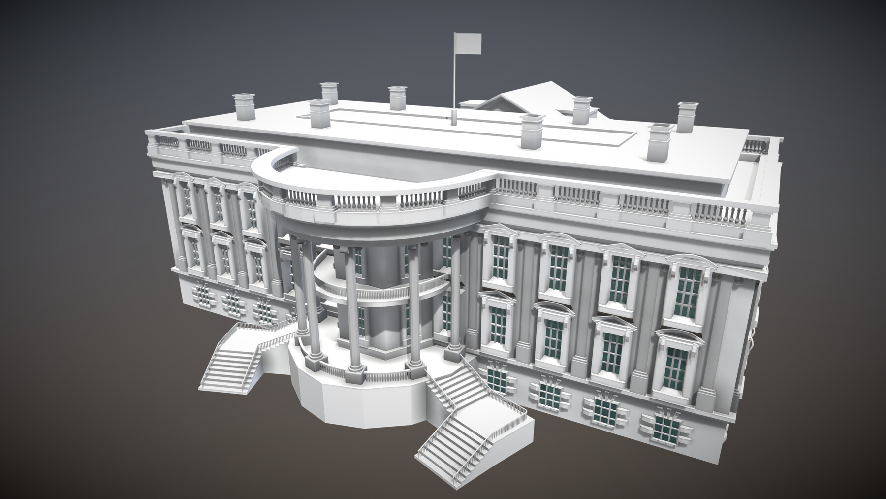 ArtStation - White House | Game Assets