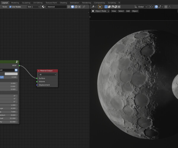 ArtStation - Procedural Moon Shader for Blender EEVEE | Resources