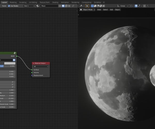 Artstation Procedural Moon Shader For Blender Eevee Resources