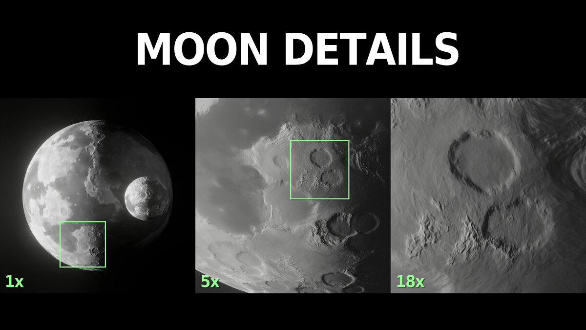 Alexey Lugovoy Procedural Moon Shader For Blender Eevee 5922