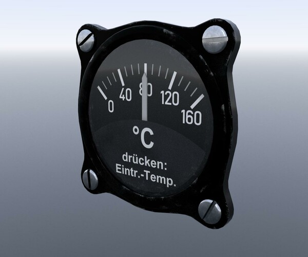 ArtStation - GERMAN OIL TEMPERATURE GAUGE | Game Assets