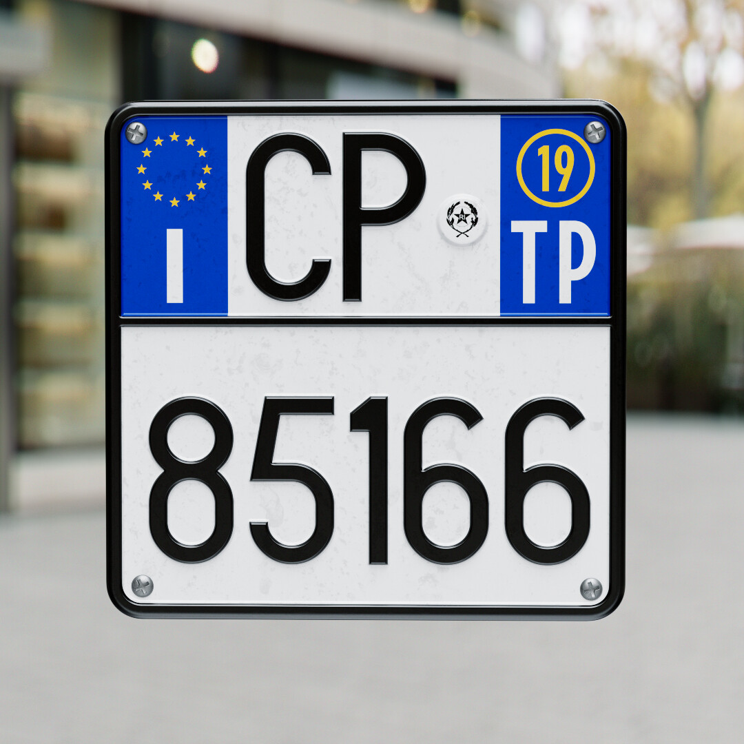 ArtStation - Italian Number Plate GENERATOR (Real World Details ...