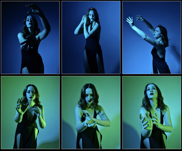 ArtStation - x168 Coloured light Portraits - Reference Pack | Resources