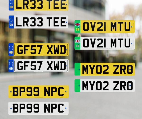 ArtStation - UK Number Plate GENERATOR (Real World Details) | Resources